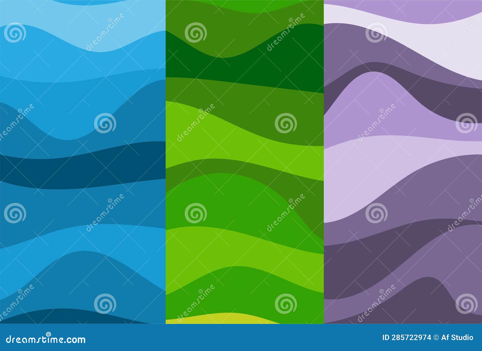 Colorful Triple Abstract Wave Line Background Design Stock Illustration ...