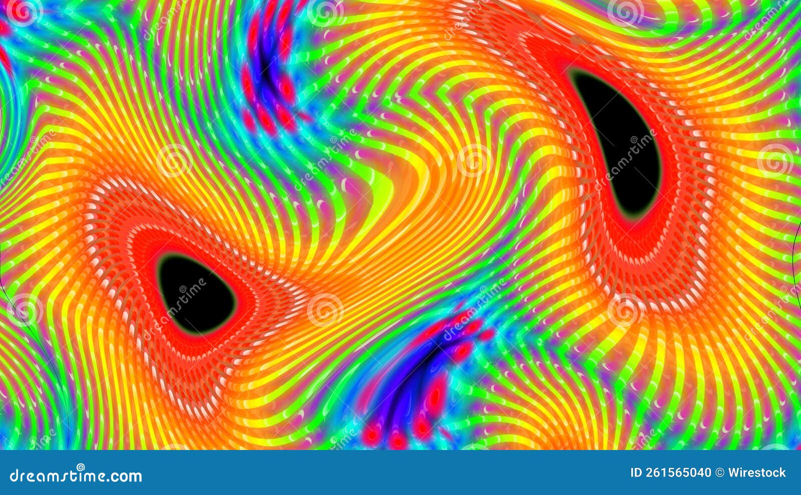 Colorful and Trippy Circular Liquid Line Pattern Background Stock ...