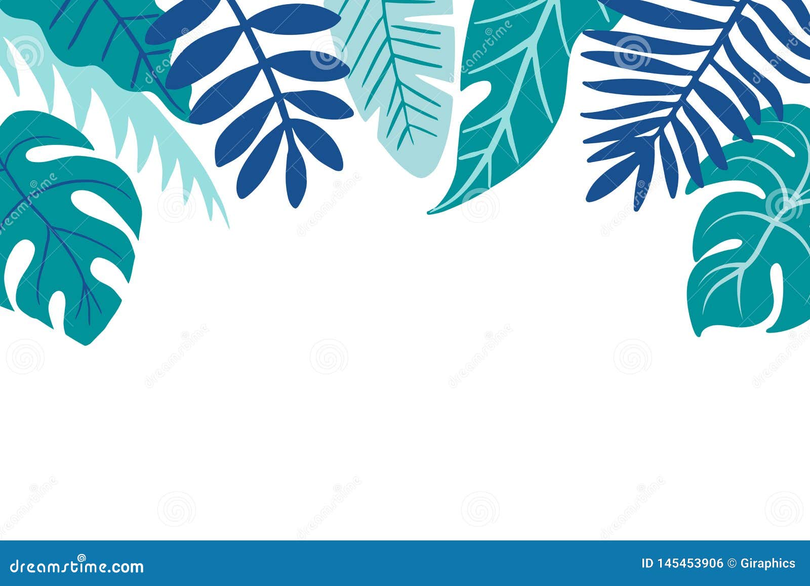 Tropical Botanical Frame stock vector. Illustration of tile - 145453906