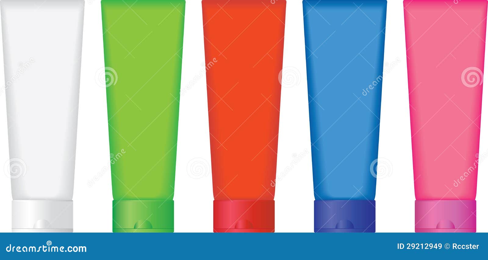 Colorful tubes stock vector. Illustration of paste, containers - 29212949