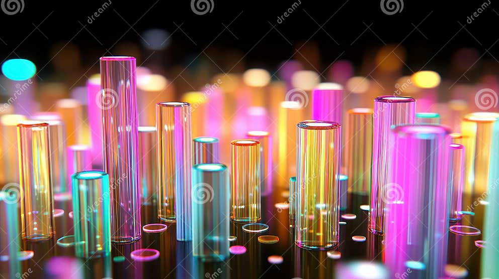 Colorful Tubes Background, Vivid and Abstract Design Element for Modern ...
