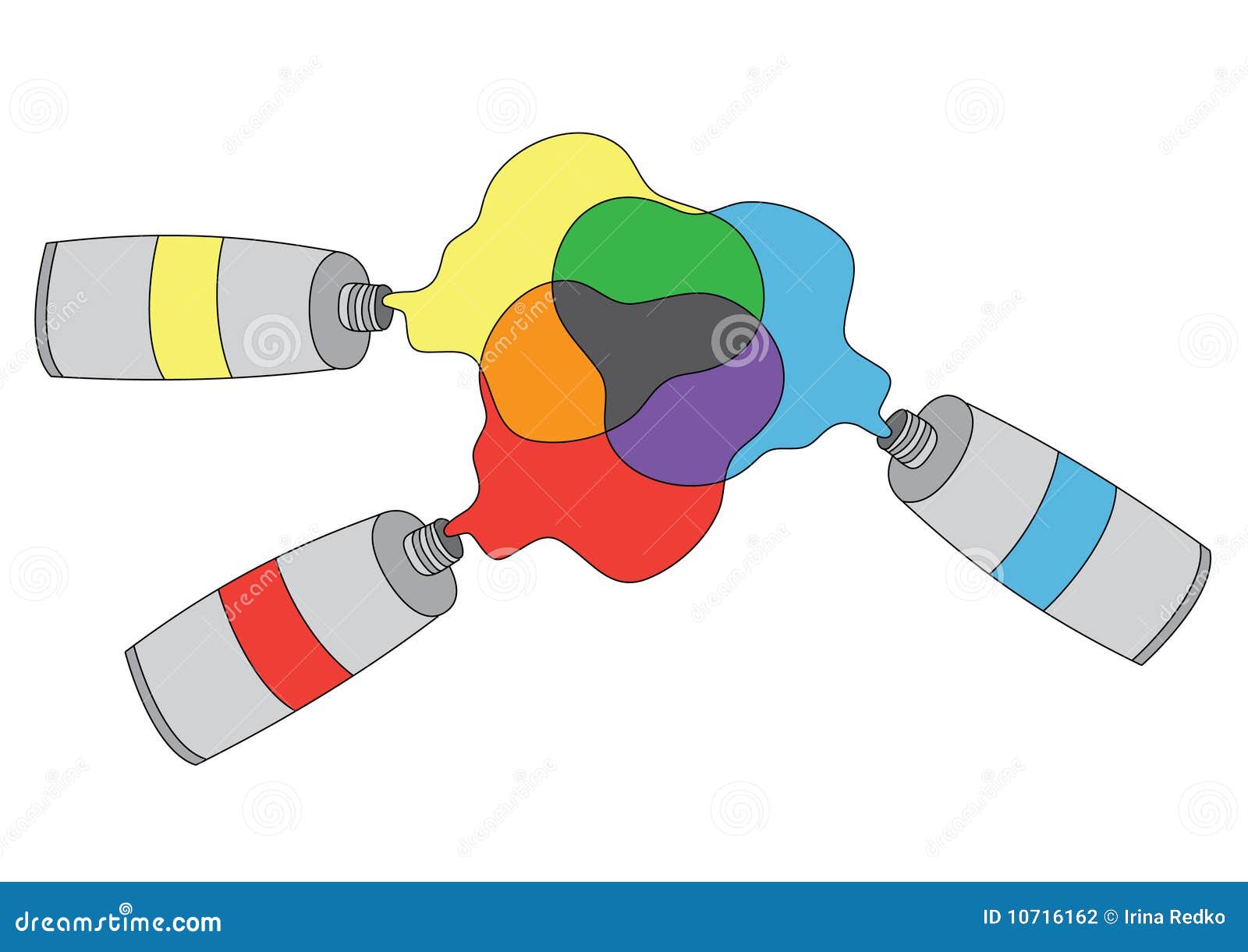 Colorful tubes of colors stock illustration. Illustration of green ...
