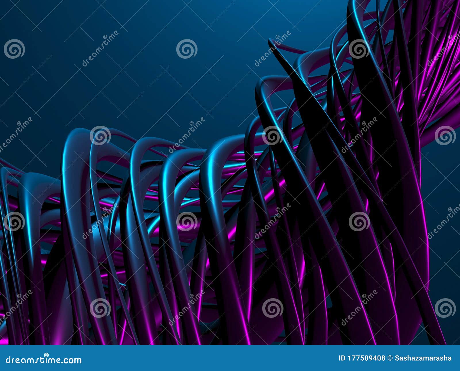 Colorful Tubes Metallic Wavy Background Stock Illustration ...