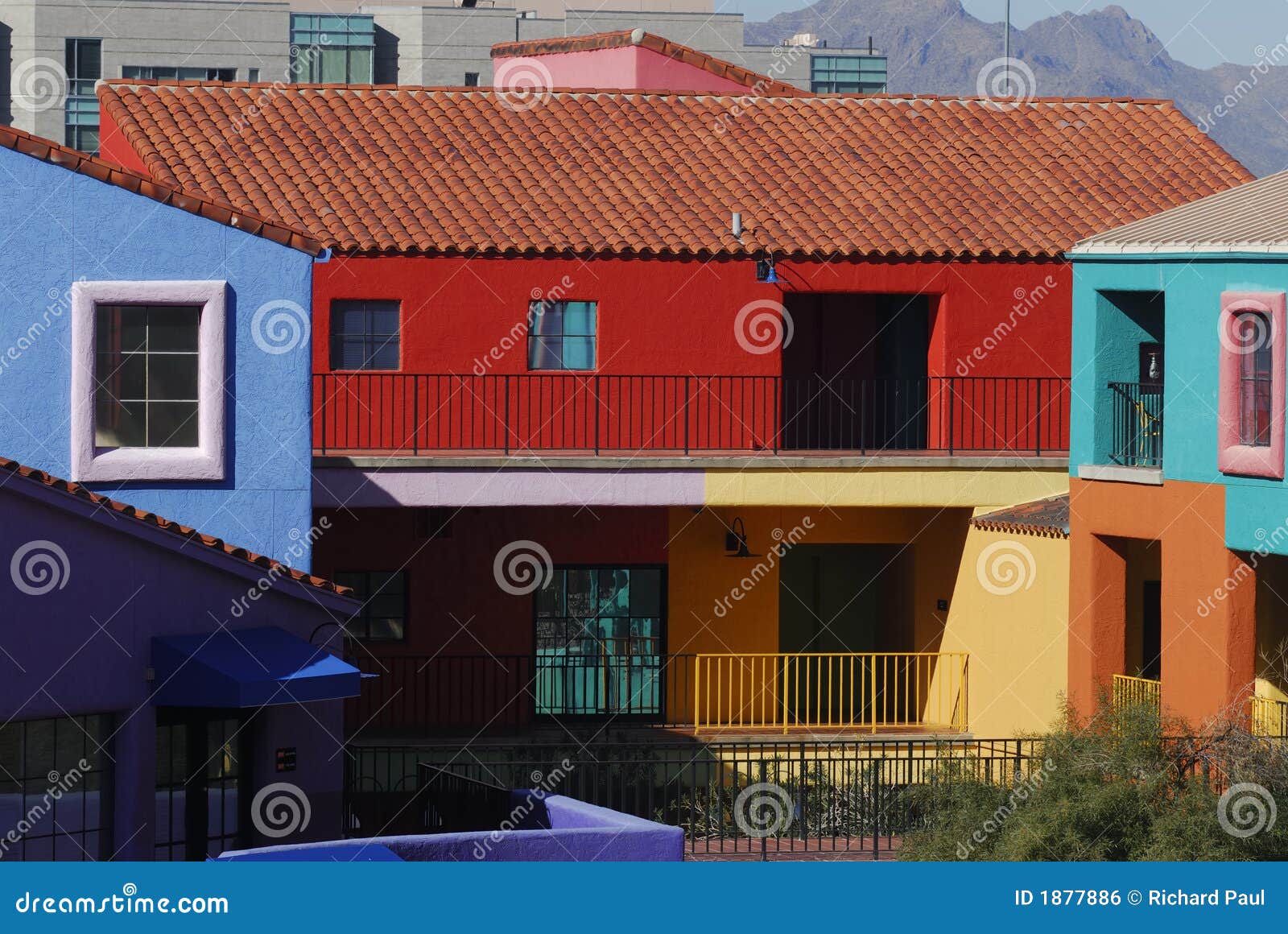 Colorful Tucson Buildings stock photo. Image of arizona - 1877886
