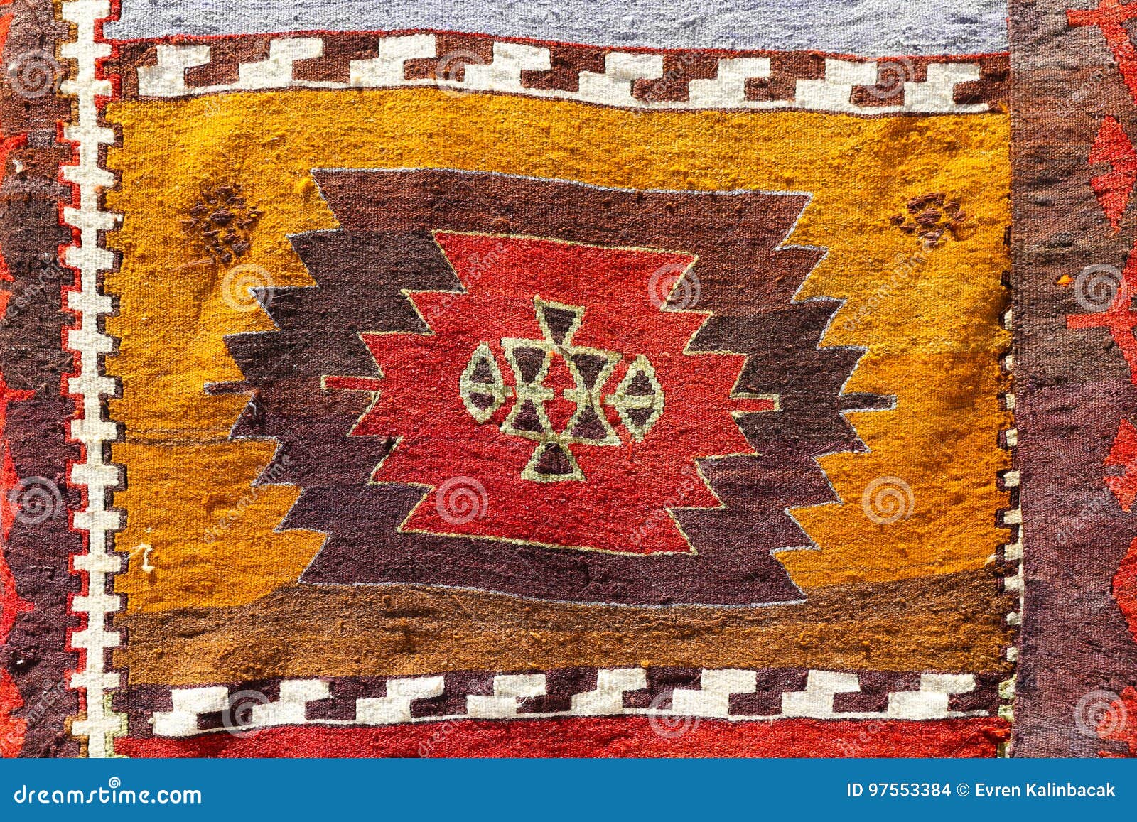Colorful Turkish Carpet stock photo. Image of cappadocia - 97553384