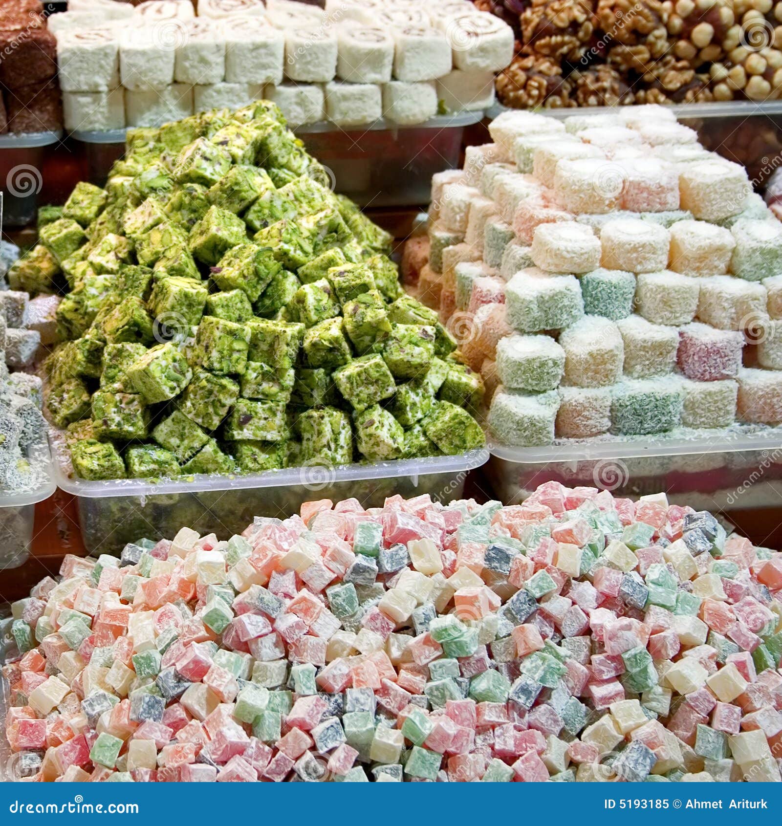 Colorful Turkish Delight stock image. Image of color, ginger - 5193185