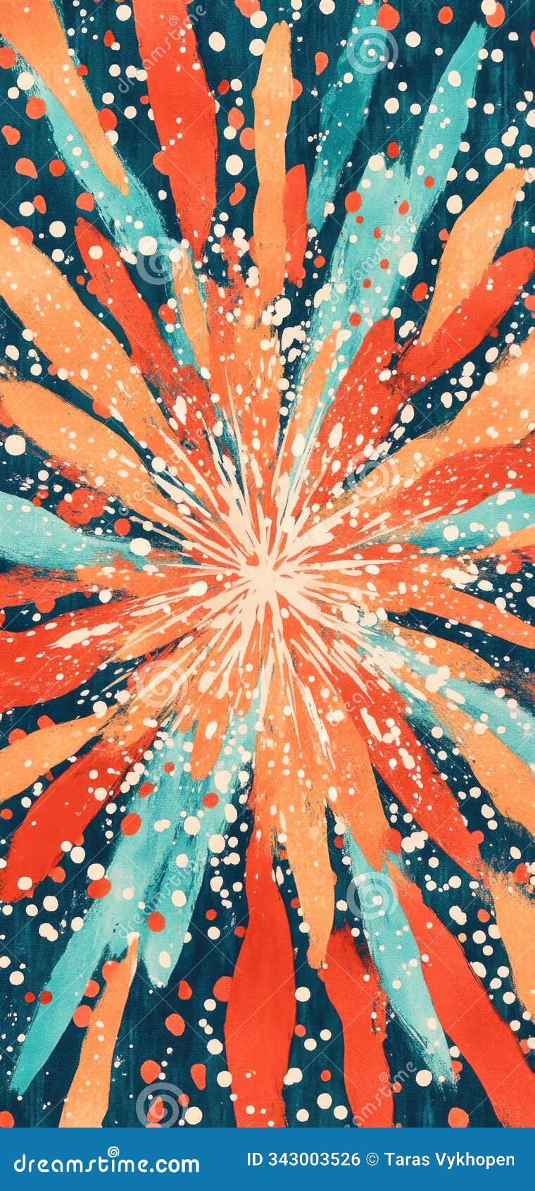 Colorful Turquoise and Coral Firework Display for an Eye-catching ...