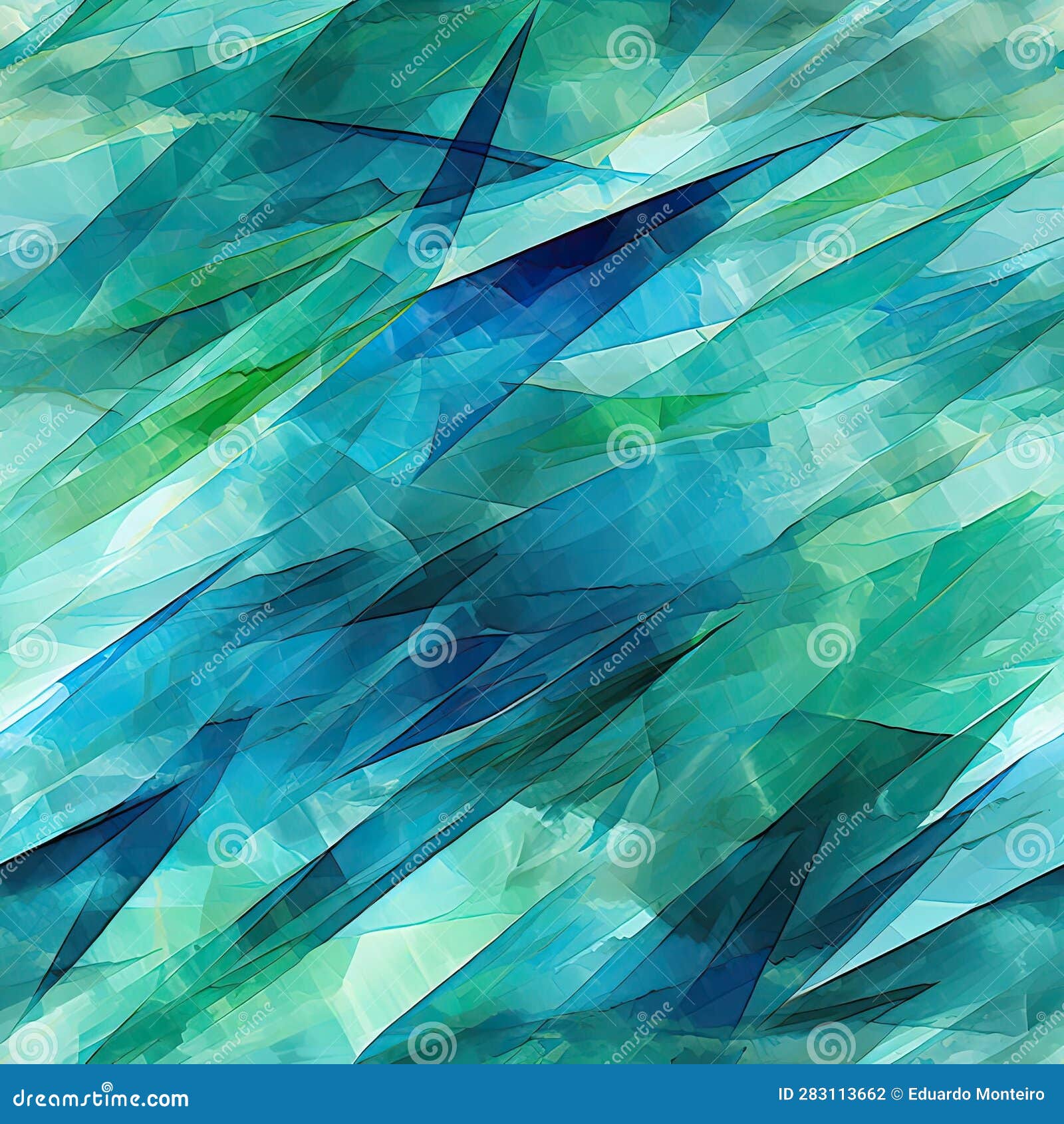 Colorful Turquoise Shapes in a Precisionist Style (tiled) Stock ...