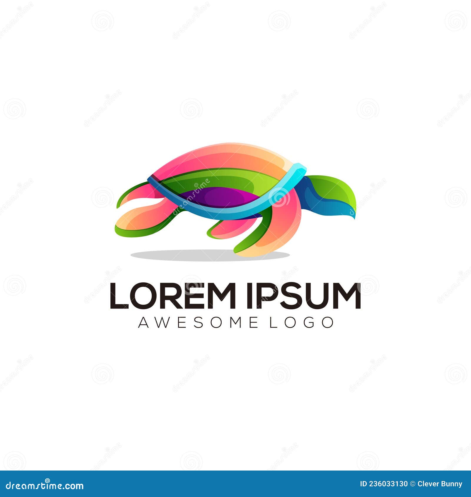 Colorful Turtle Logo Template Stock Vector - Illustration of ocean ...