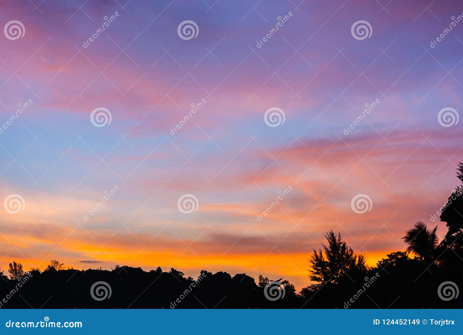 Colorful Twilight Sky after Sunset with Dramatic Cloud. Stock Image ...