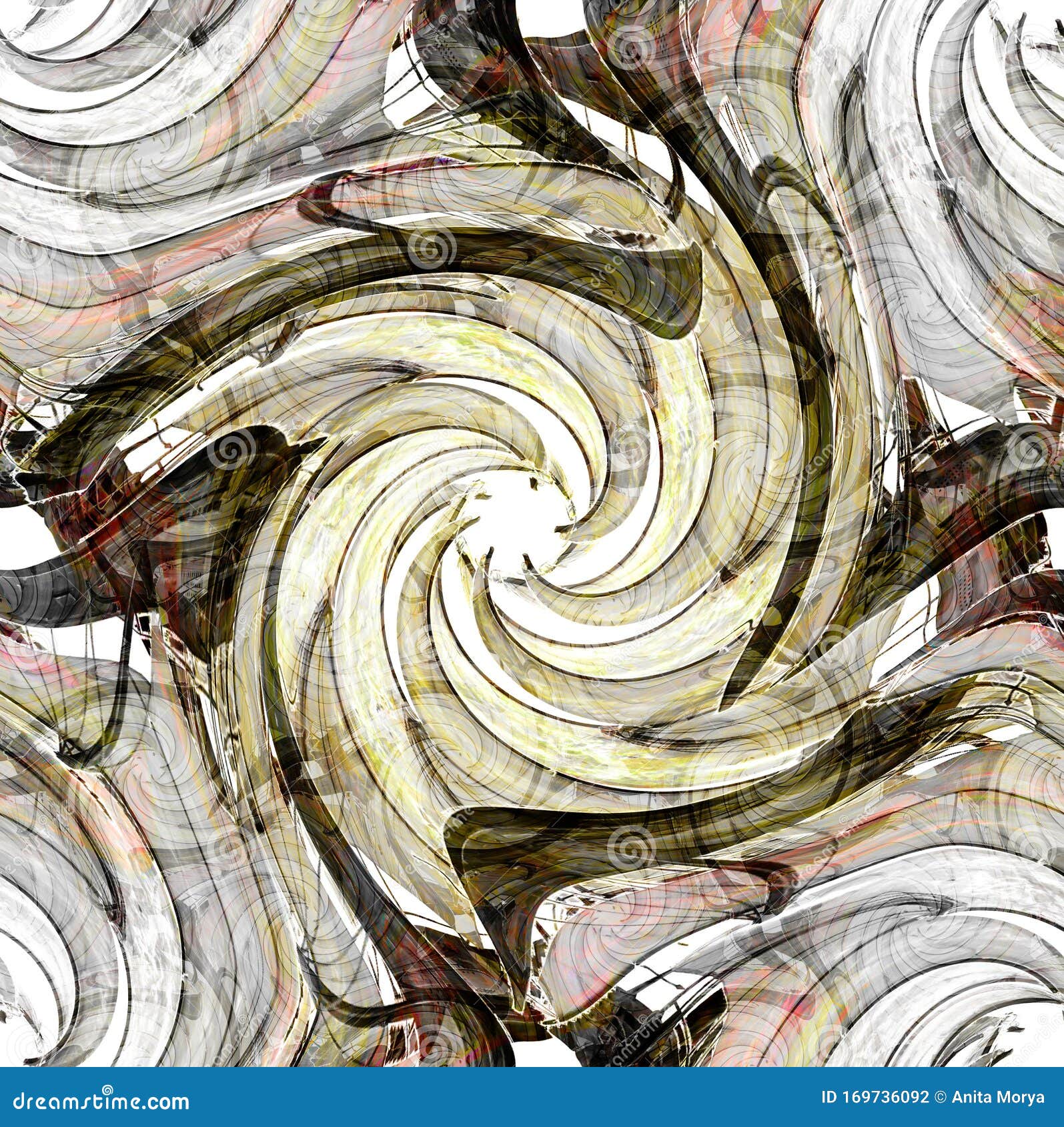 Colorful Twirl On Old Paper Texture Royalty-Free Illustration ...