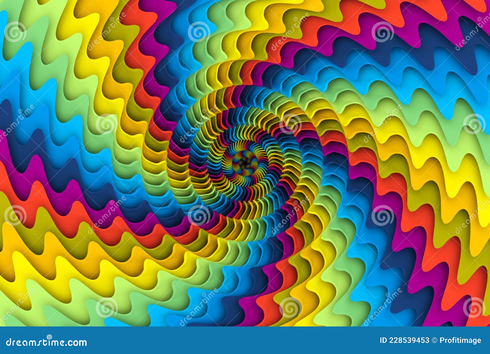 Colorful Twist Abstract Background 3D Stock Illustration - Illustration ...
