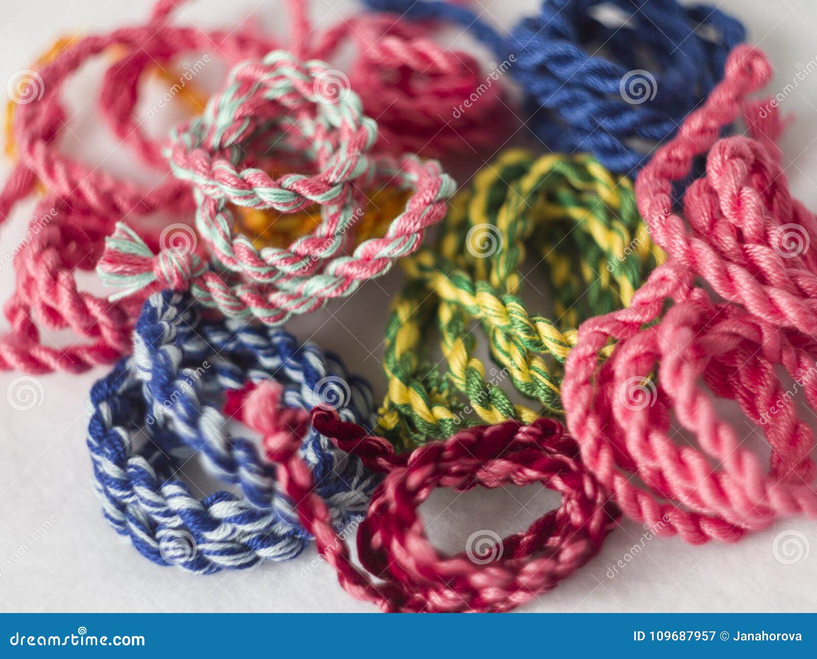 Colorful twisted cords stock image. Image of threads - 109687957