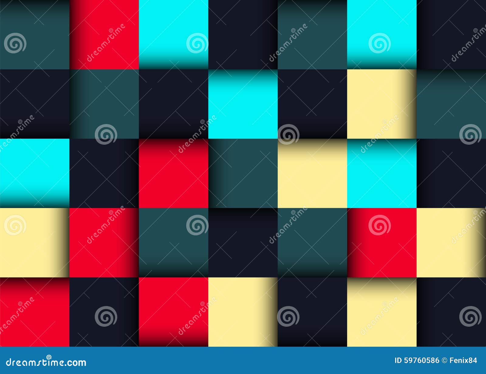 Colorful Twisted Seamless Background of Equal Squares. Stock Vector ...