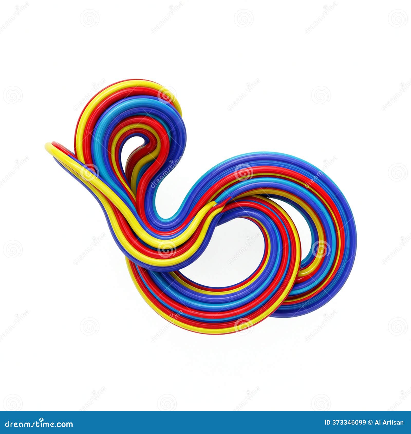 Colorful Twisting Swirl Abstract Logo. Curled Dynamic Circle Shape ...
