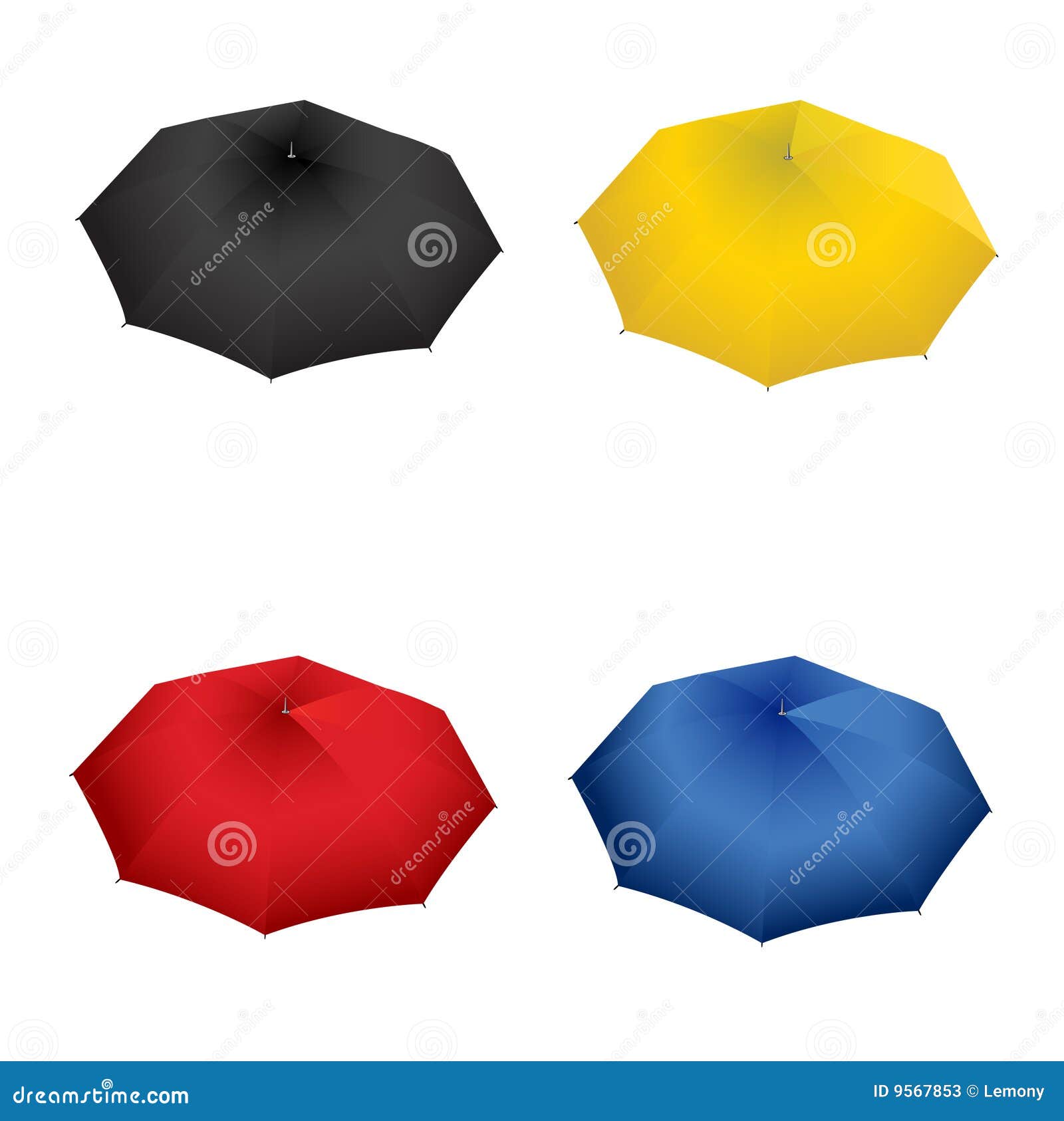 Colorful Umbrella Border Frame Royalty-Free Stock Image | CartoonDealer ...