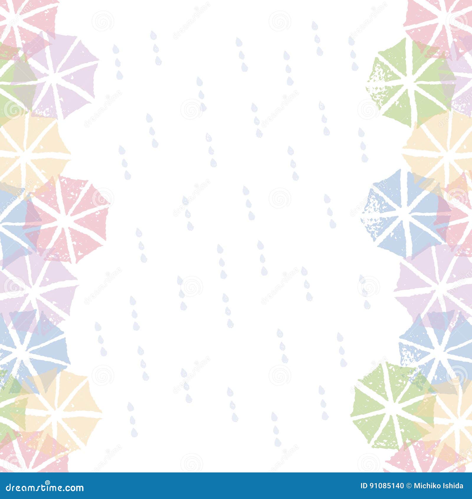 Colorful Umbrella Border Frame Stock Illustration - Illustration of ...