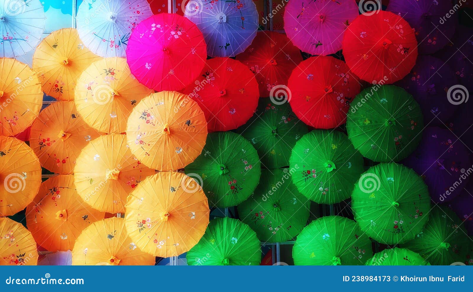 Colorful umbrella stock image. Image of circle, plant - 238984173