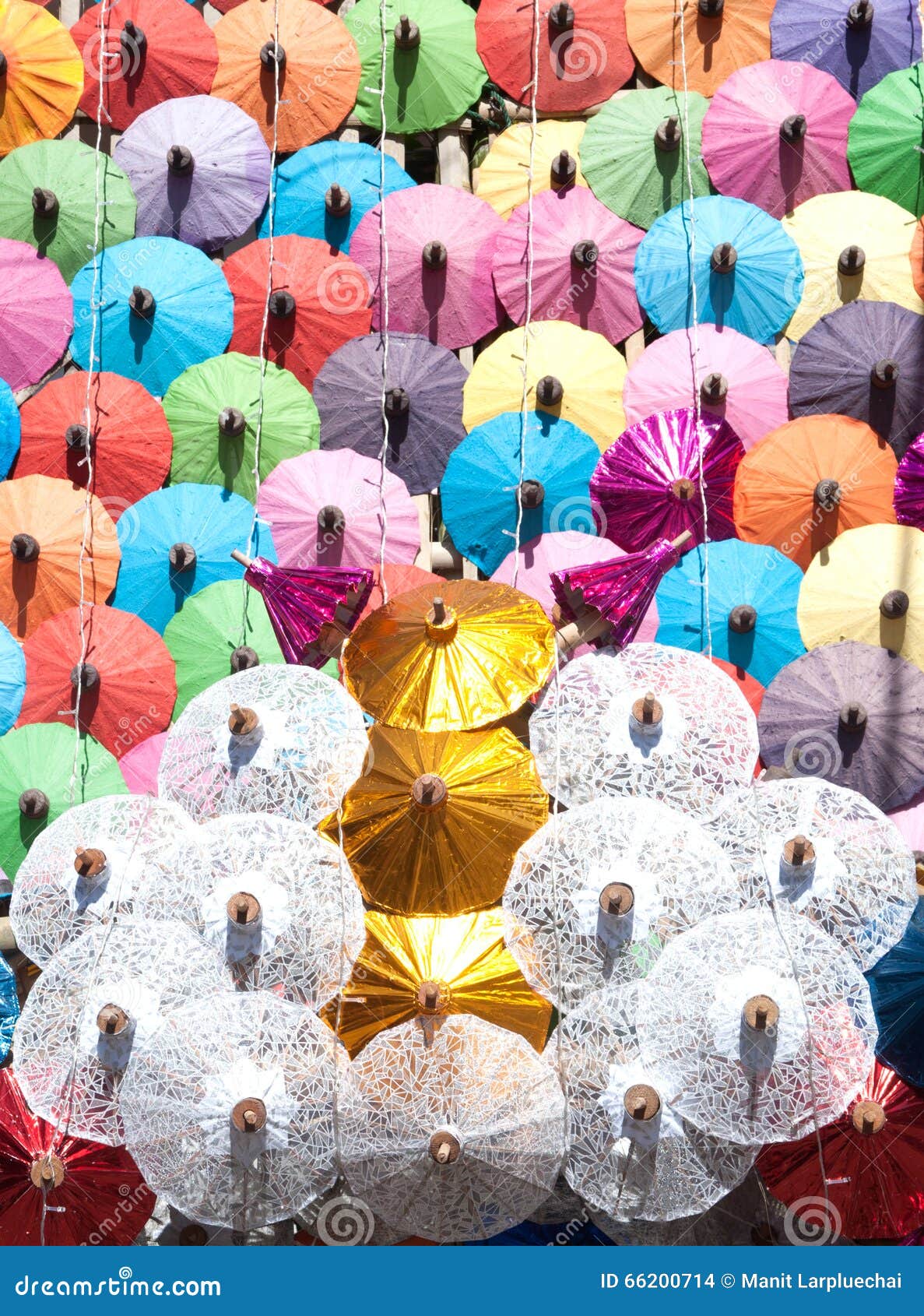 Colorful umbrella texture. stock photo. Image of green - 66200714