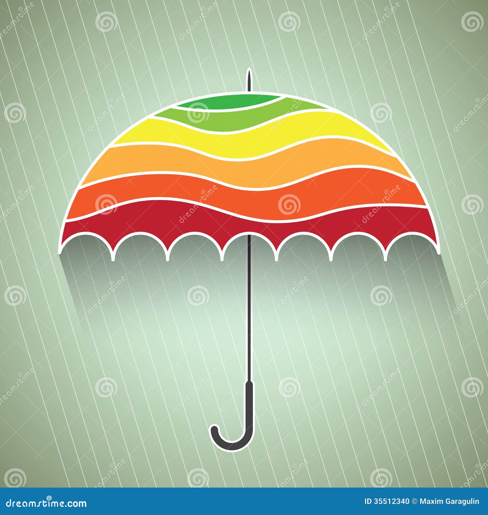 Colorful Umbrella Border Frame Royalty-Free Stock Image | CartoonDealer ...