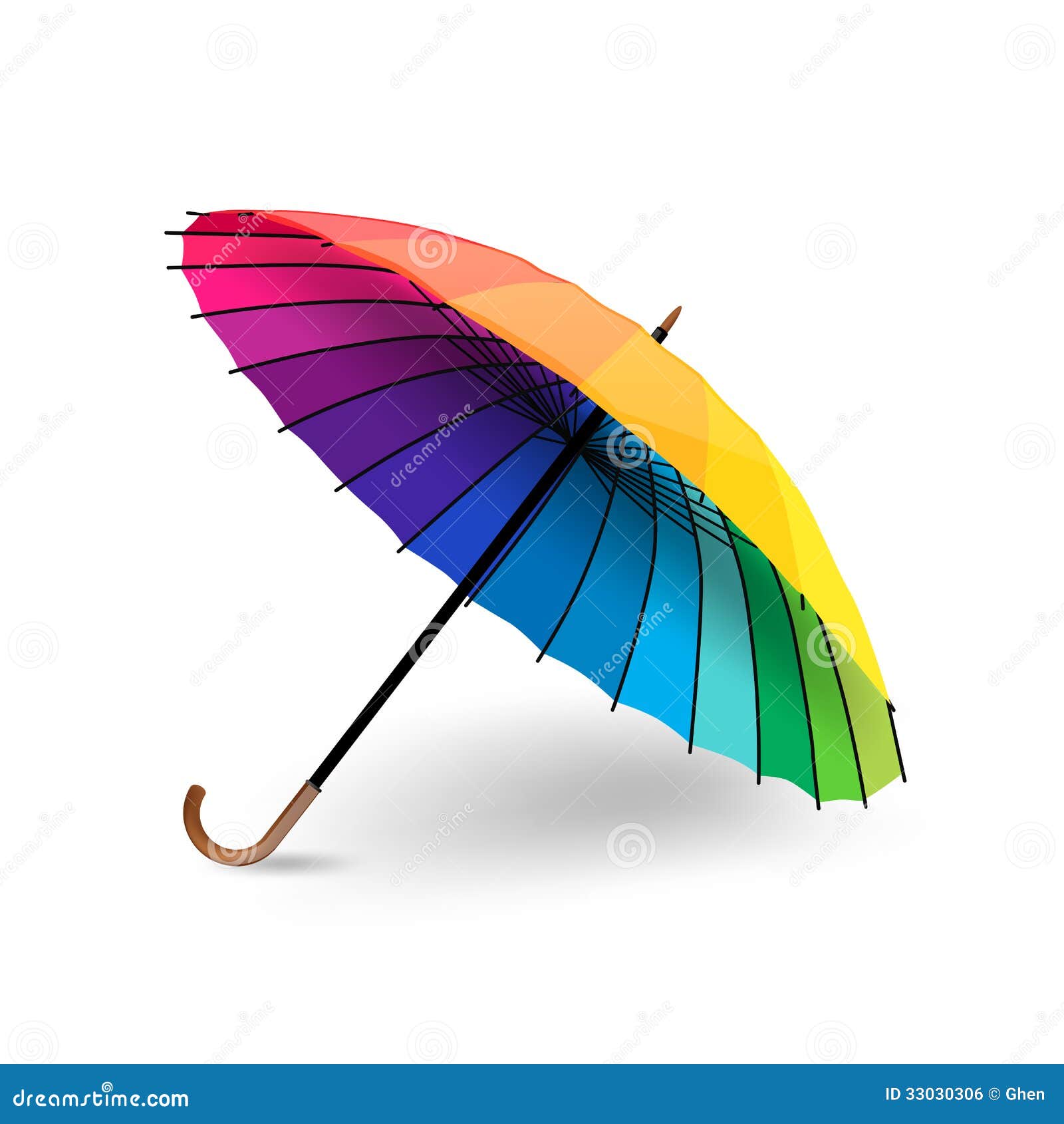 Colorful umbrella stock vector. Illustration of color - 33030306