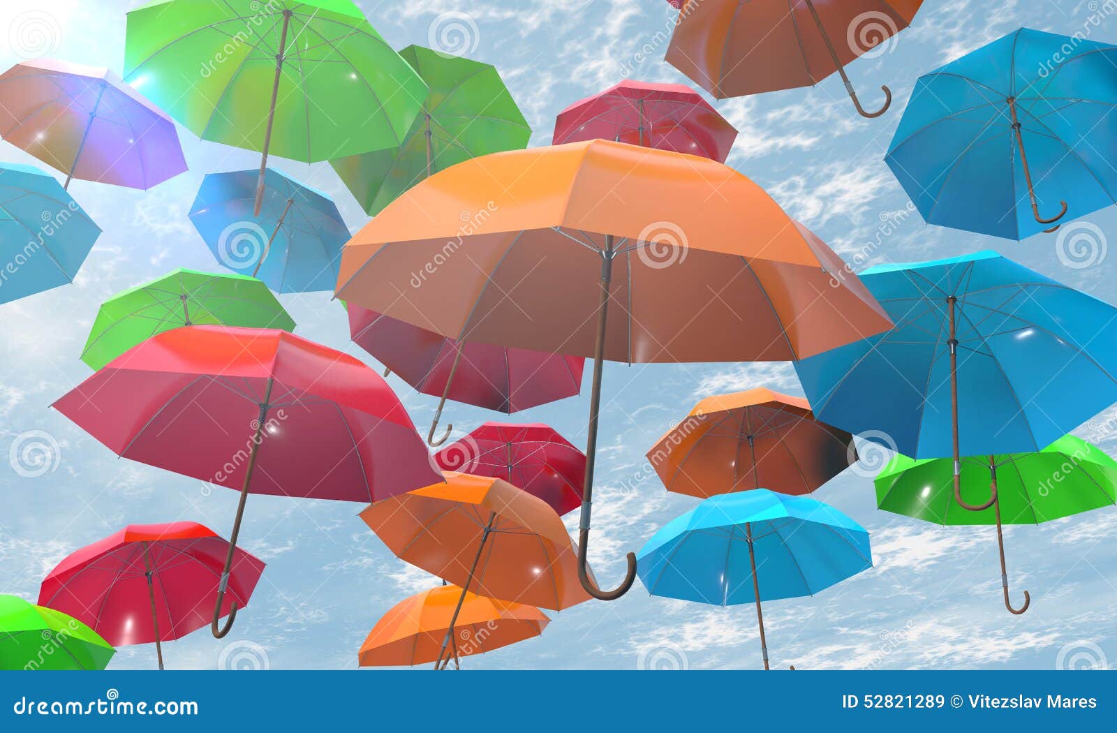 Colorful Umbrellas Background Stock Image - Image of nature, accessory ...