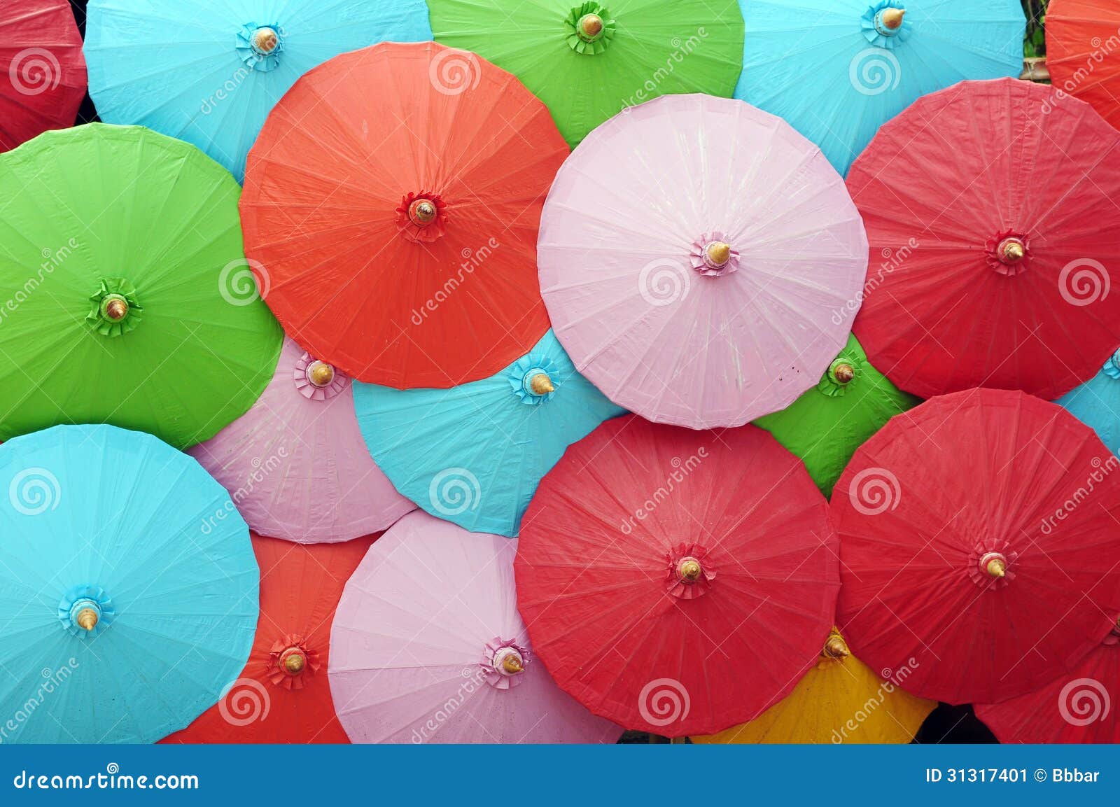 Colorful umbrellas stock image. Image of green, blue - 31317401
