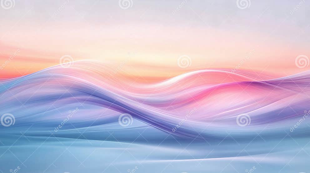 Colorful Undulating Abstract Waves. Generative AI. Stock Illustration - Illustration of ethereal ...