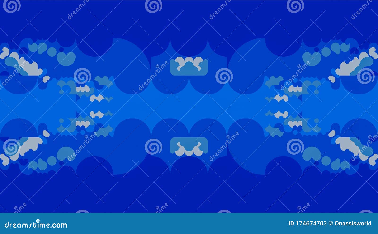 Colorful Unique Blue Abstract Art Background Stock Illustration ...