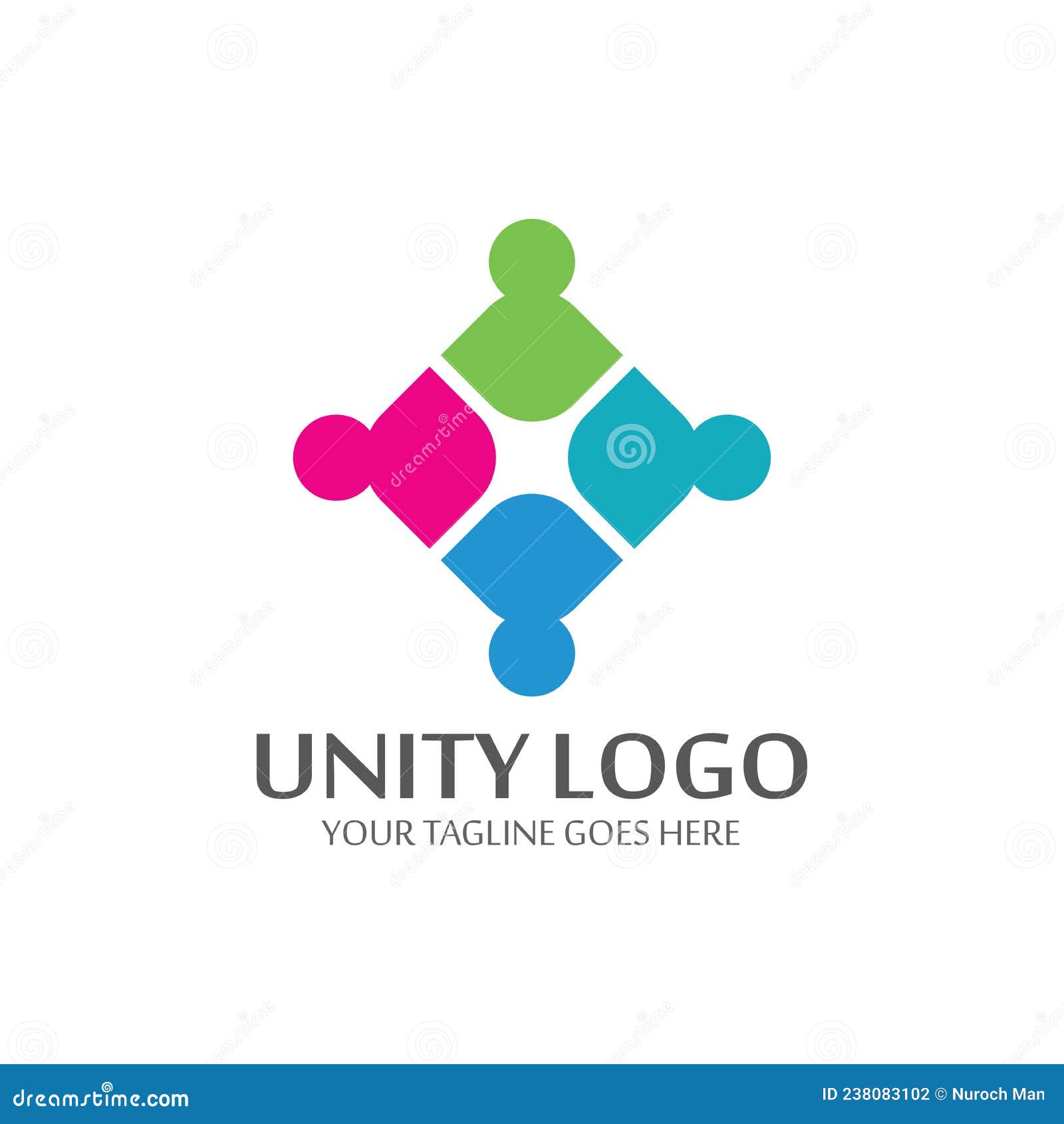 Colorful Unity Concept Logo Icon Vector Template. Stock Vector ...
