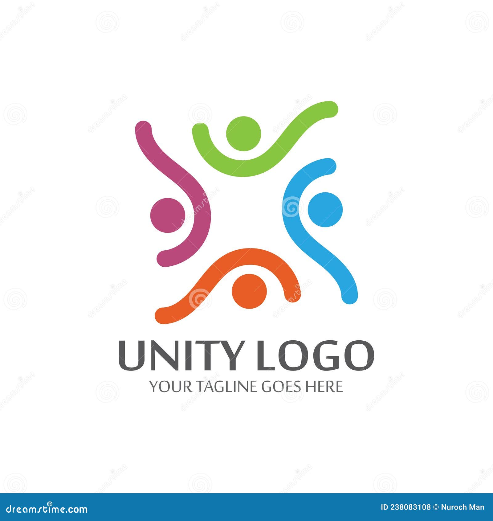 Colorful Unity Concept Logo Icon Vector Template. Stock Vector ...