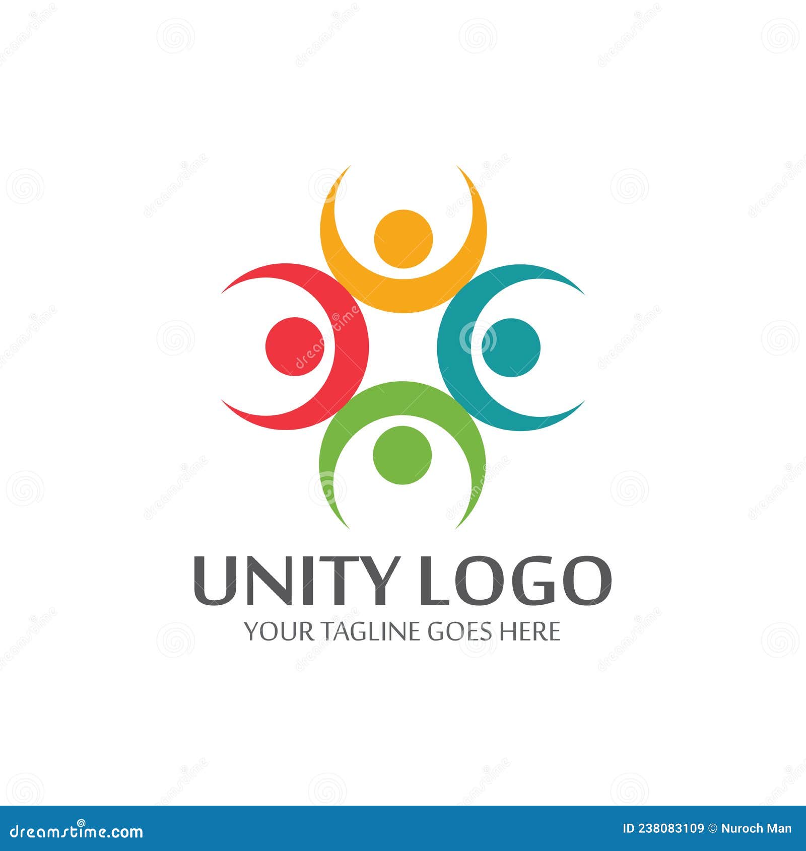 Colorful Unity Concept Logo Icon Vector Template. Stock Vector ...