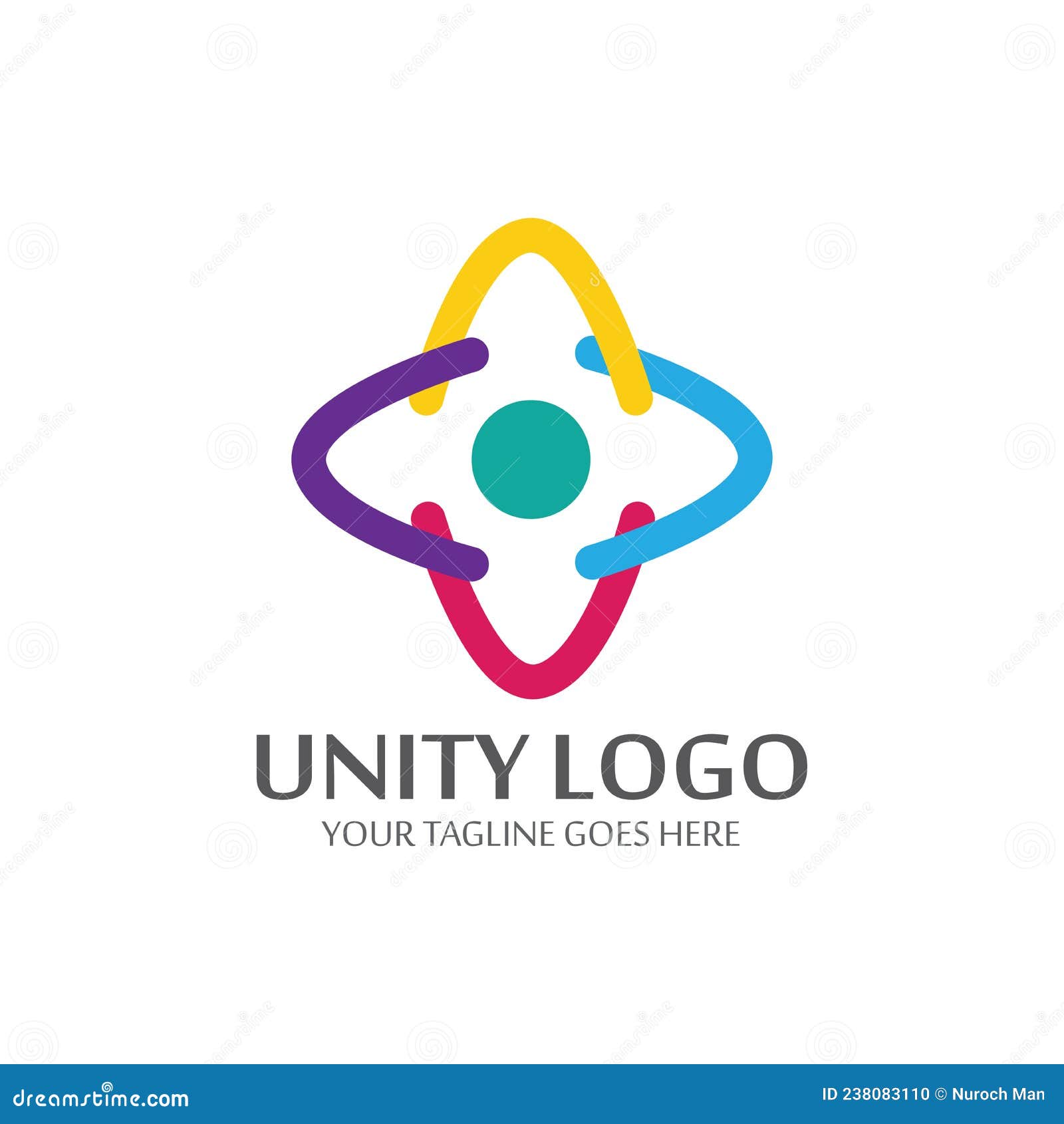Colorful Unity Concept Logo Icon Vector Template. Stock Vector ...