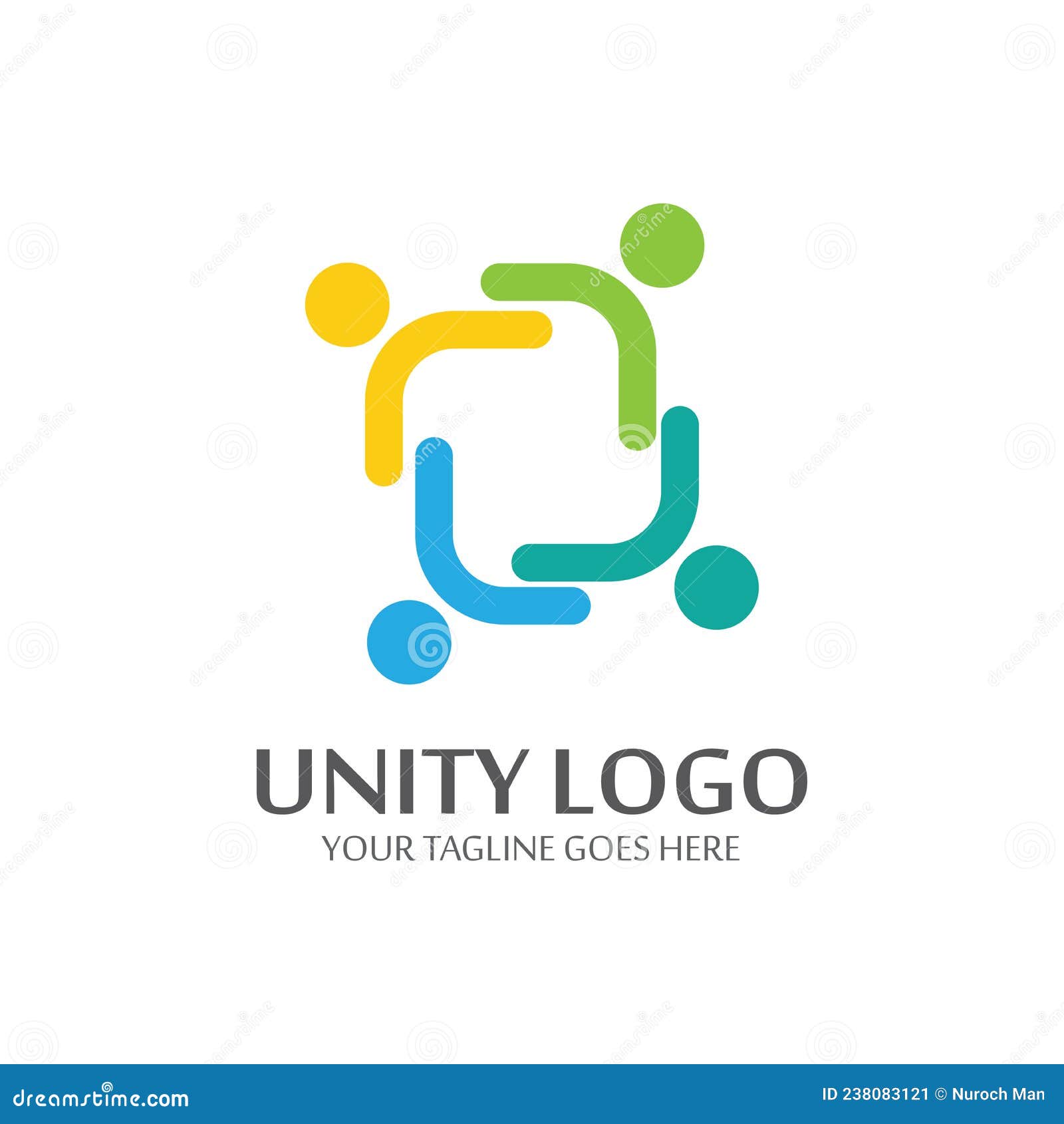 Colorful Unity Concept Logo Icon Vector Template. Stock Vector ...