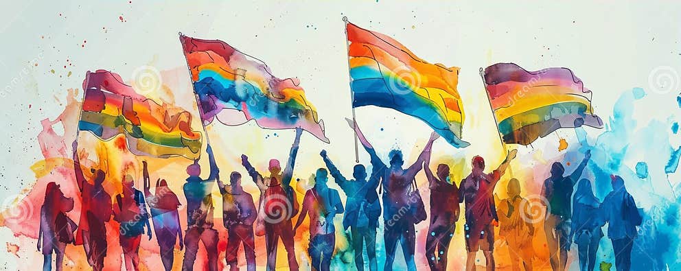 Colorful Unity: Diverse Group Celebrating Together Stock Illustration ...