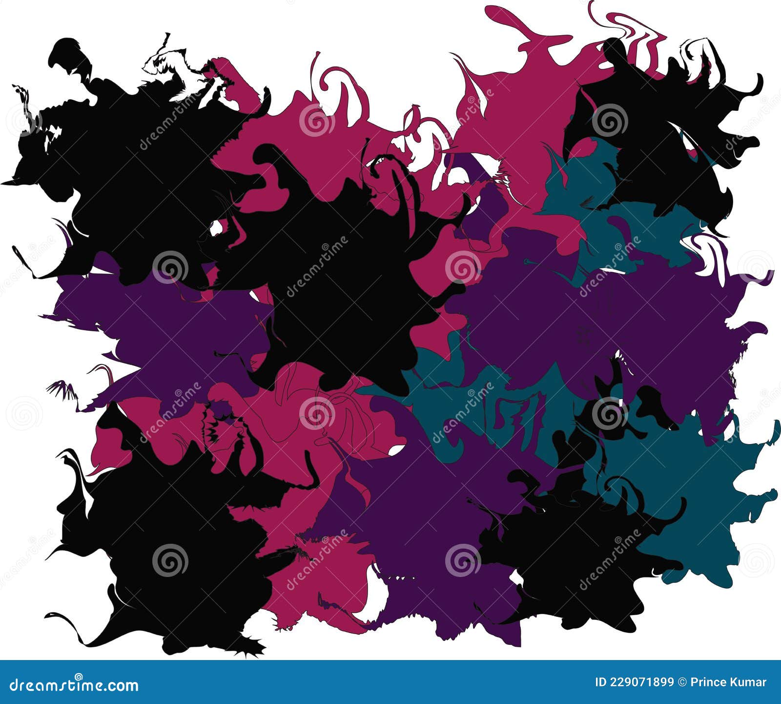 Colorful Unscramble Splashes Stock Vector - Illustration of pink, green ...