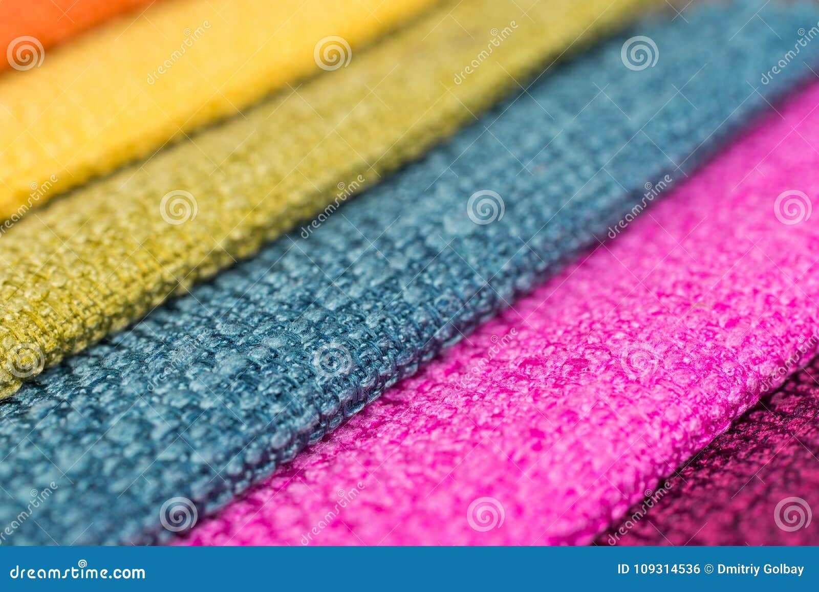 Colorful Upholstery Fabric Samples Background. Stock Photo - Image of ...