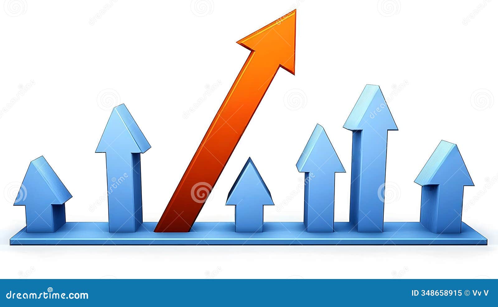 Colorful Upward Trend Chart Illustration Stock Illustration ...