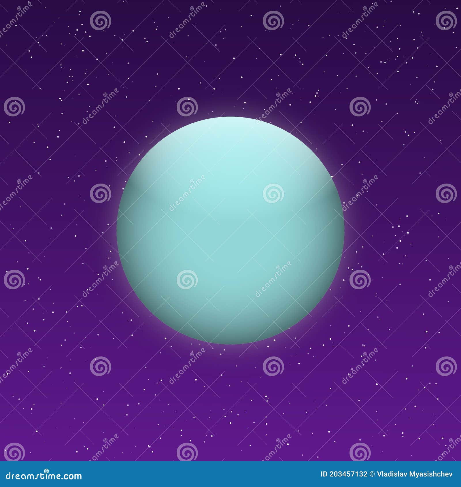 Colorful Uranus Planet Icon Stock Illustration - Illustration of ...