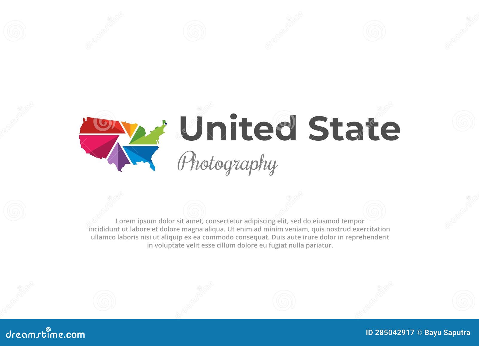 Colorful us map shape stock vector. Illustration of logo - 285042917