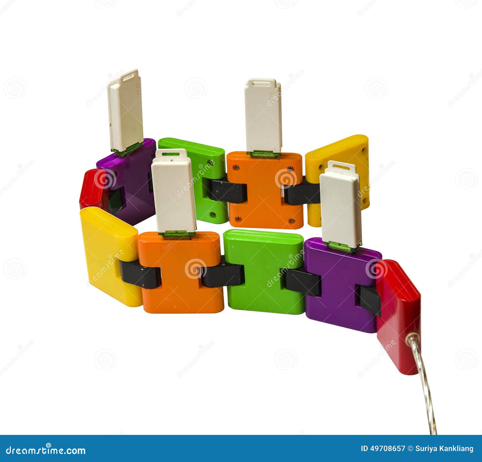 Colorful USB connector stock image. Image of hardware - 49708657