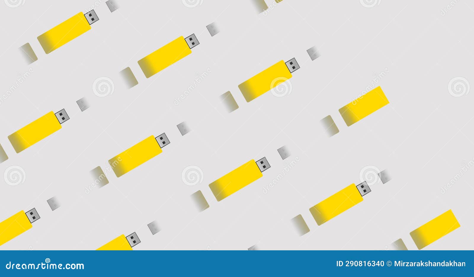 Colorful USB Flash Drive or Pen Drive Icon in Abstract Illustration in ...