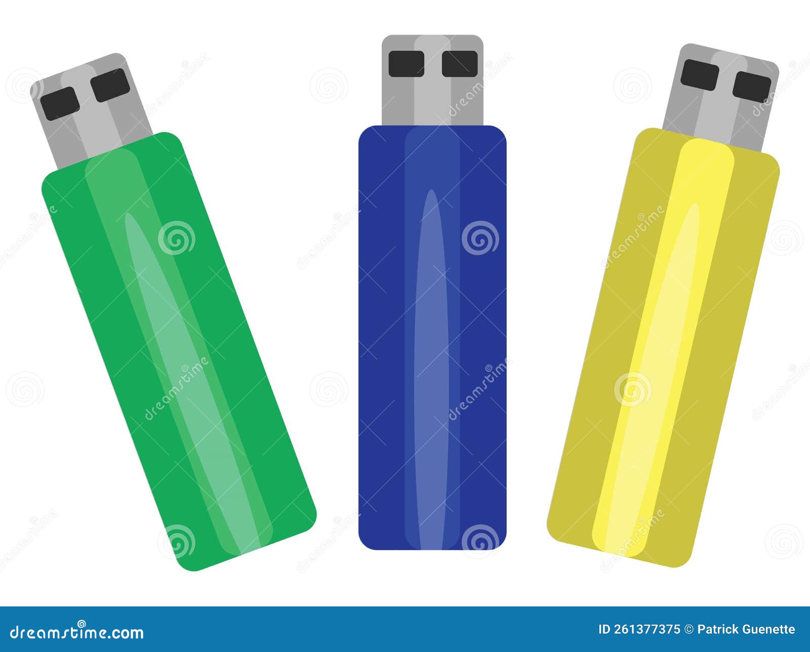 Colorful USB, icon stock vector. Illustration of connect - 261377375