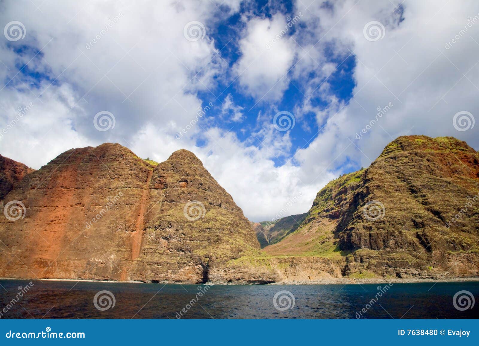 Colorful Valley on Coastline Stock Photo - Image of cloud, rock: 7638480