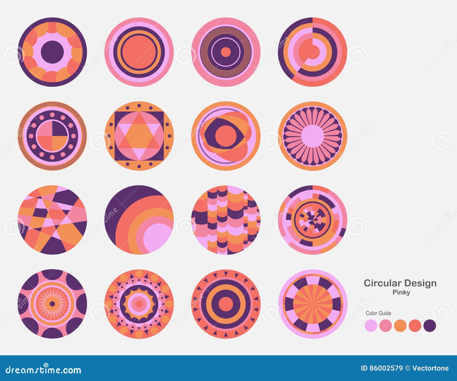 Colorful and Variety of Circle Design. Stock Vector - Illustration of ...