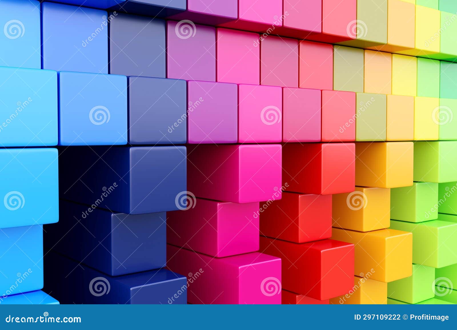 Colorful Various Boxes Abstract Background with Boxes 3D Stock ...