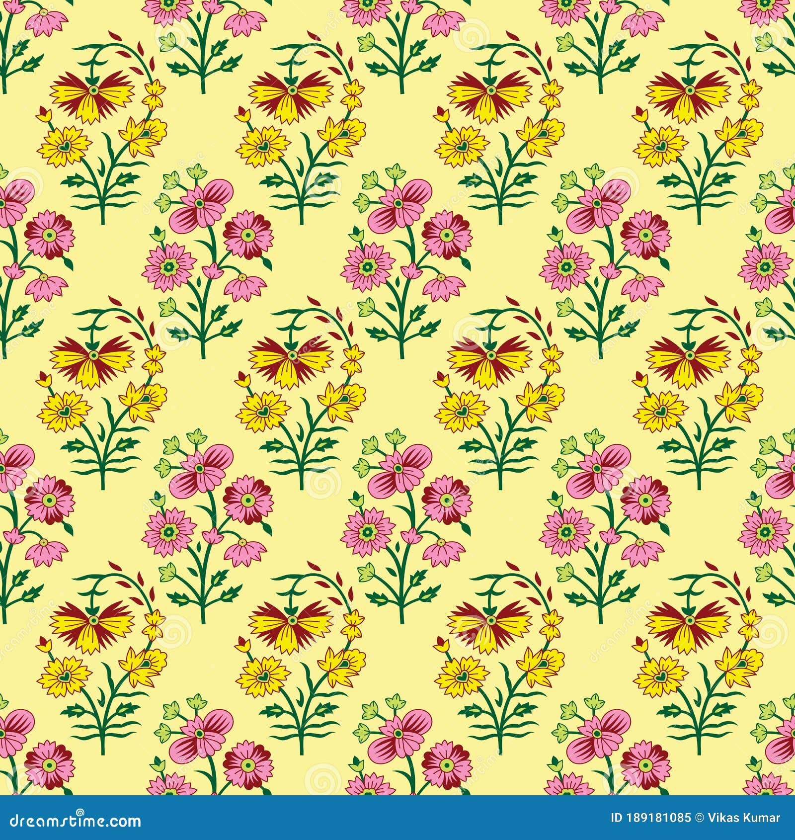 Colorful Vector Abstract Flower Bunch Pattern Background Design Stock ...