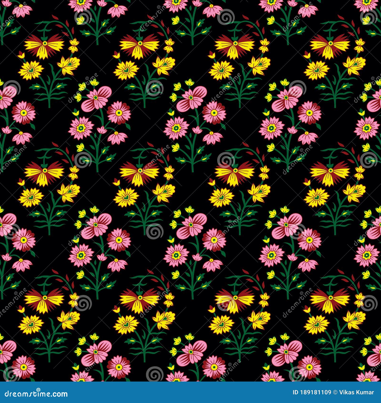 Colorful Vector Abstract Flower Bunch Pattern Background Design Stock ...