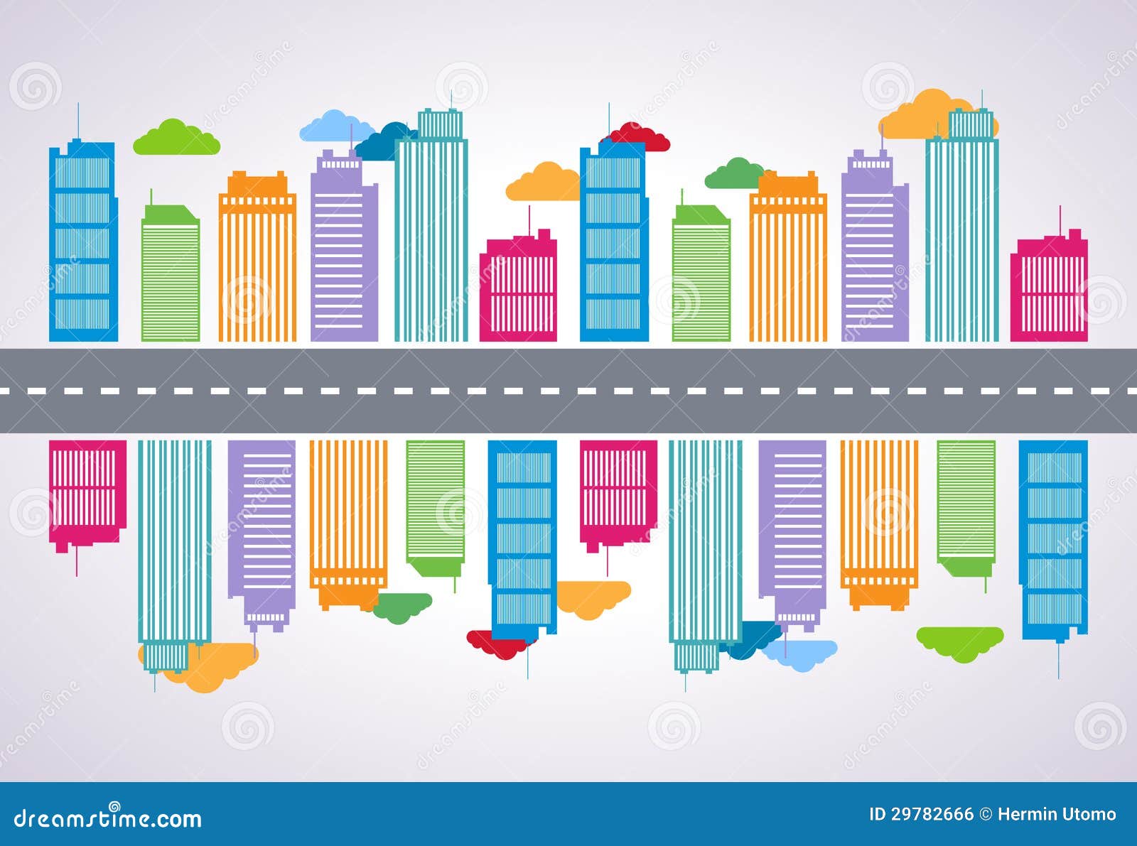 City Road Vector Wallpaper