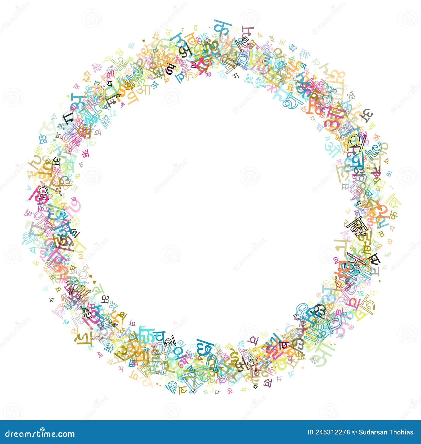 Hindi Letters Tree Concept Design For Hindi Diwas Royalty-Free Stock ...